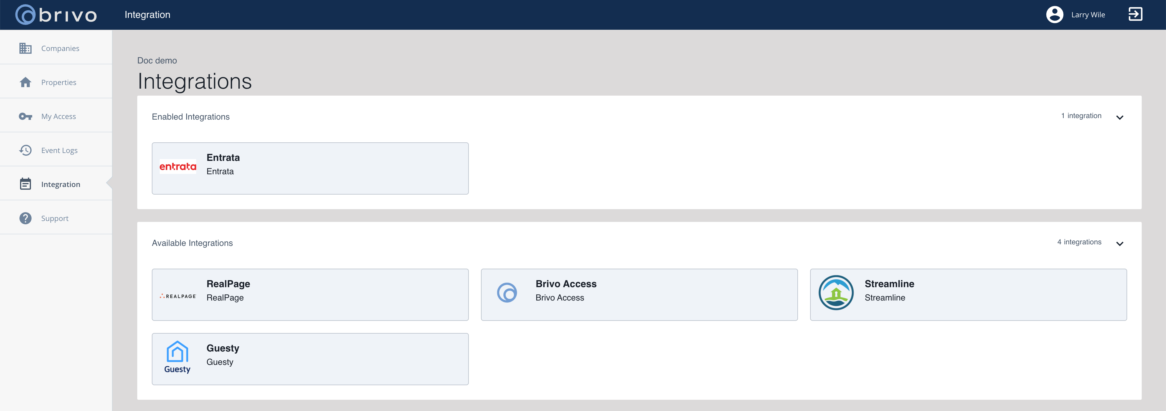 How to enable an Entrata integration in Brivo Smart Home