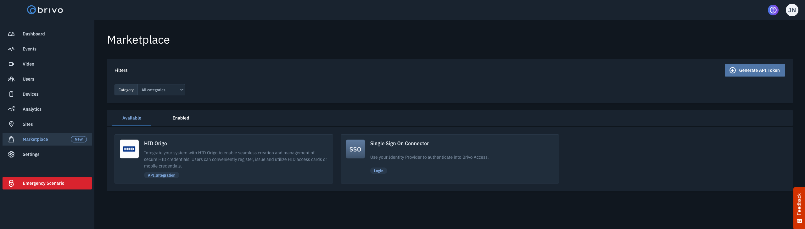 HID Origo Activation in Marketplace