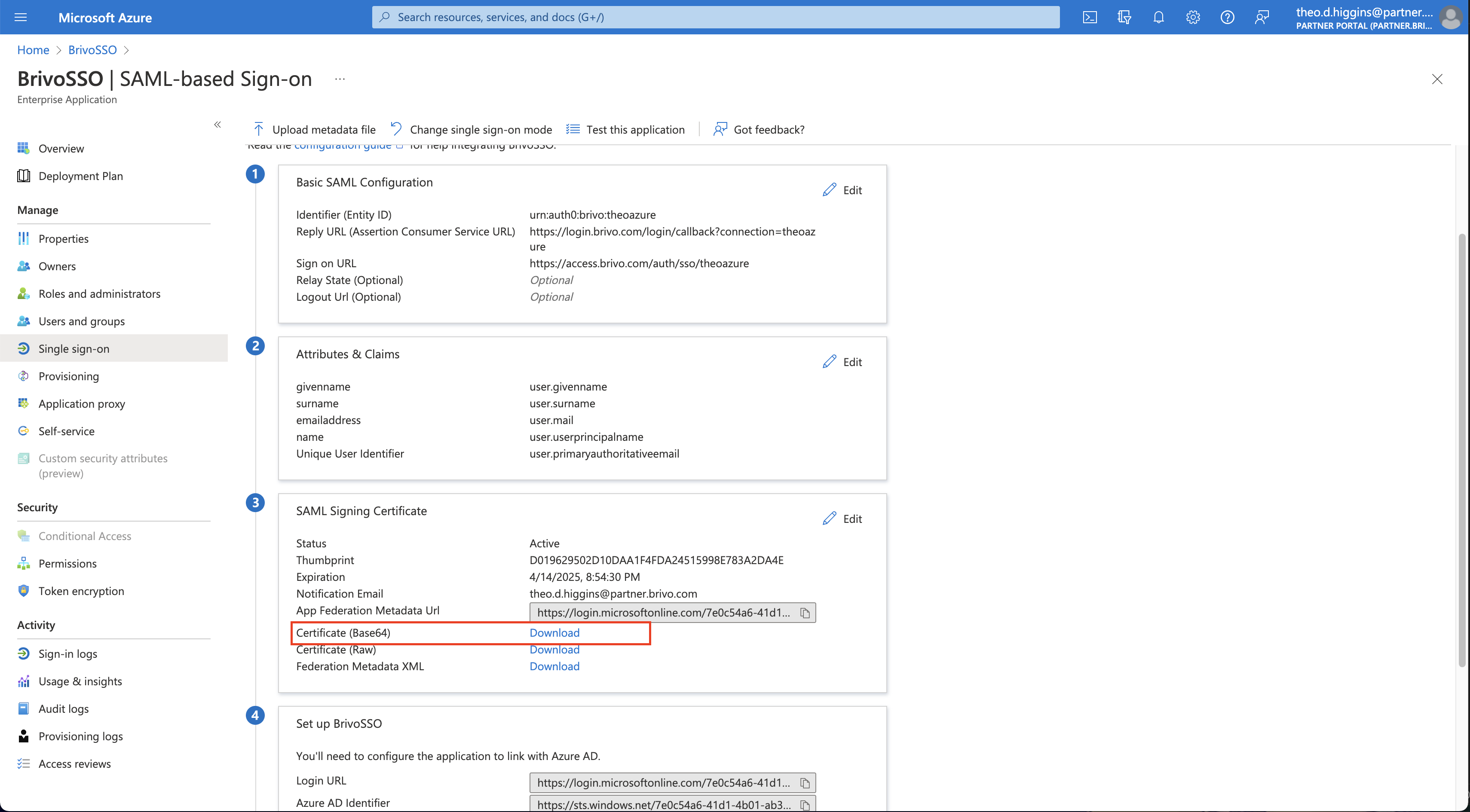 Entra ID SSO SAML Configuration